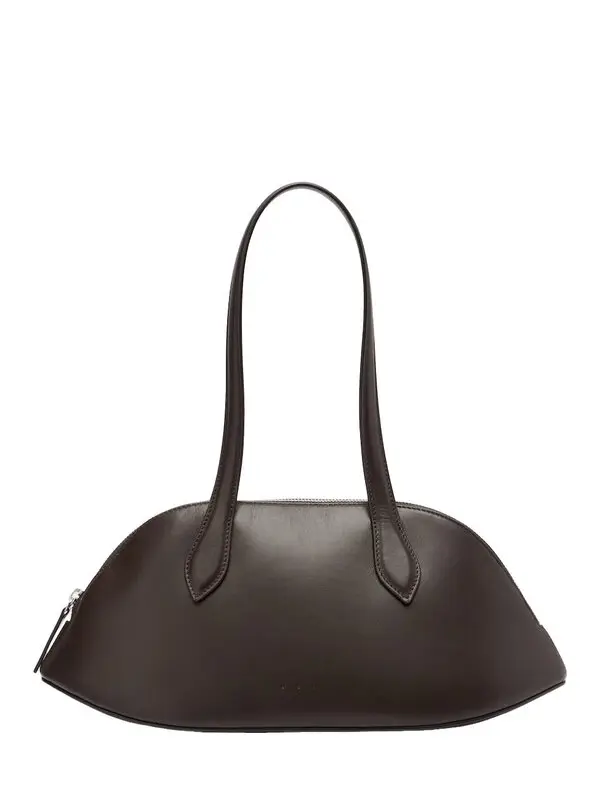 AESTHER EKME Cosmo Medium Leather Bowling Bag - Brown