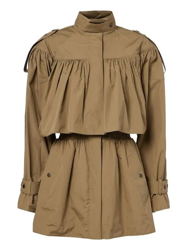 Chloé Cotton Poplin Trench Coat - Brown