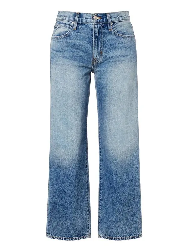 SLVRLAKE Hunter Cropped Straight Jeans - Blue