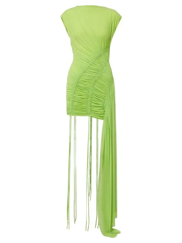 David Koma Ruched Minidress - Green