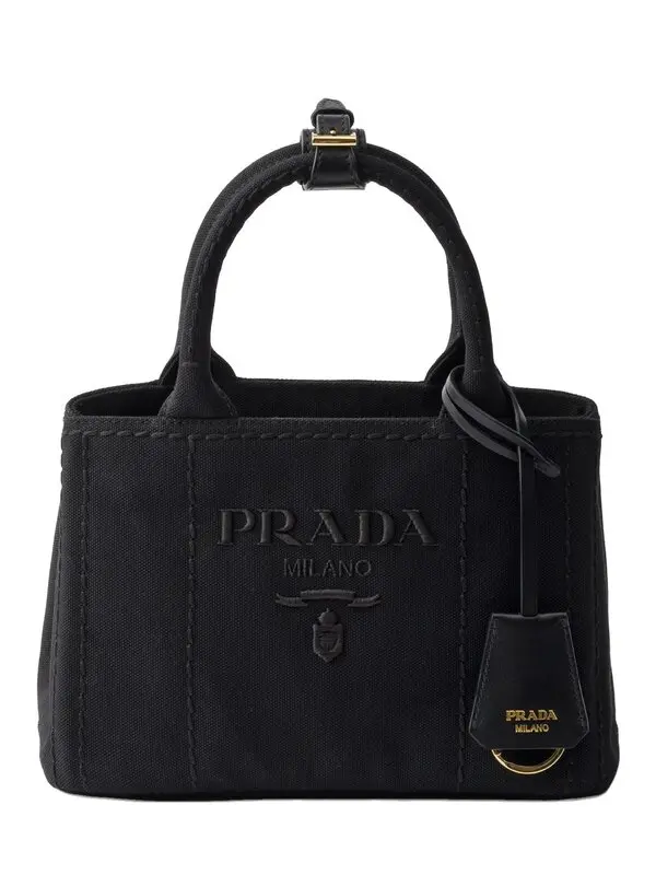 Prada Jardinière Cotton Canvas Mini-bag - Black