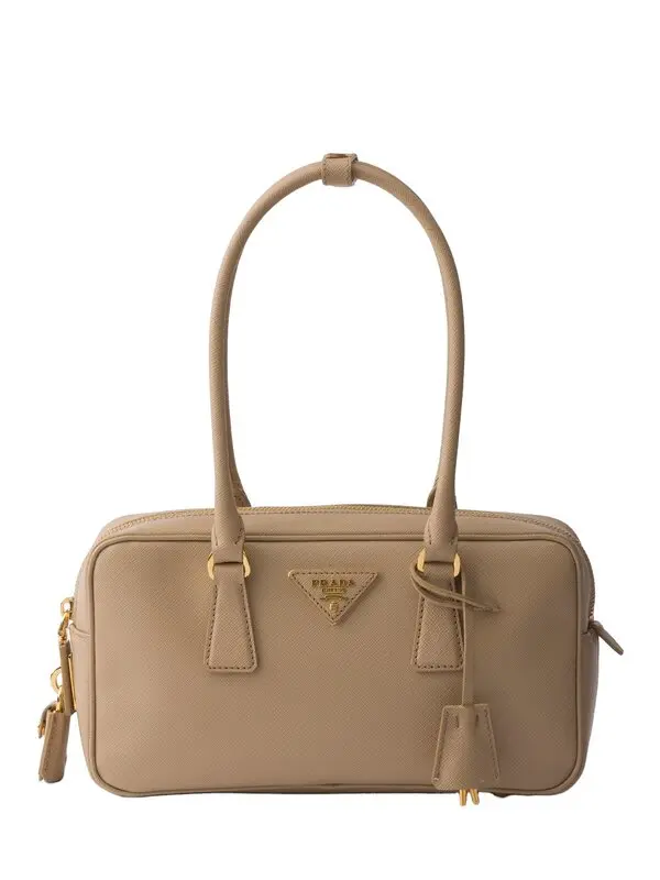 Prada Saffiano Leather Top-handle Bag - Neutral