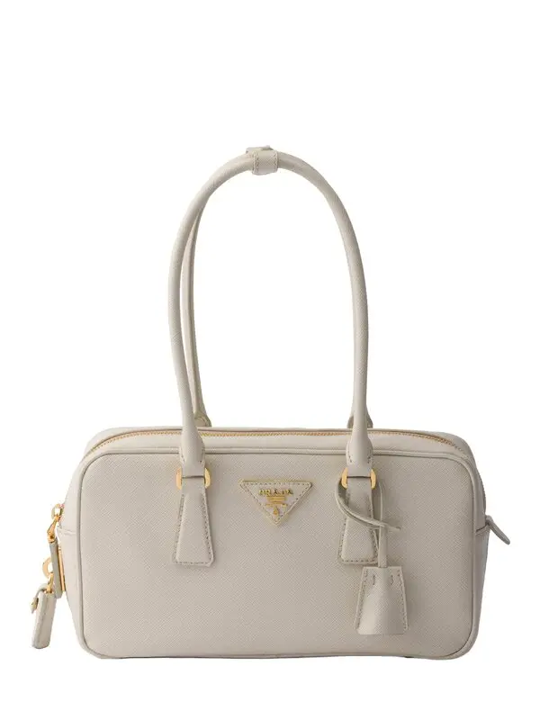 Prada Small Saffiano Leather Top-handle Bag - Neutral