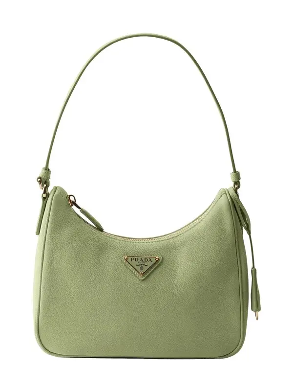 Prada Re-edition 2005 Nubuck And Saffiano Leather Mini-bag - Green