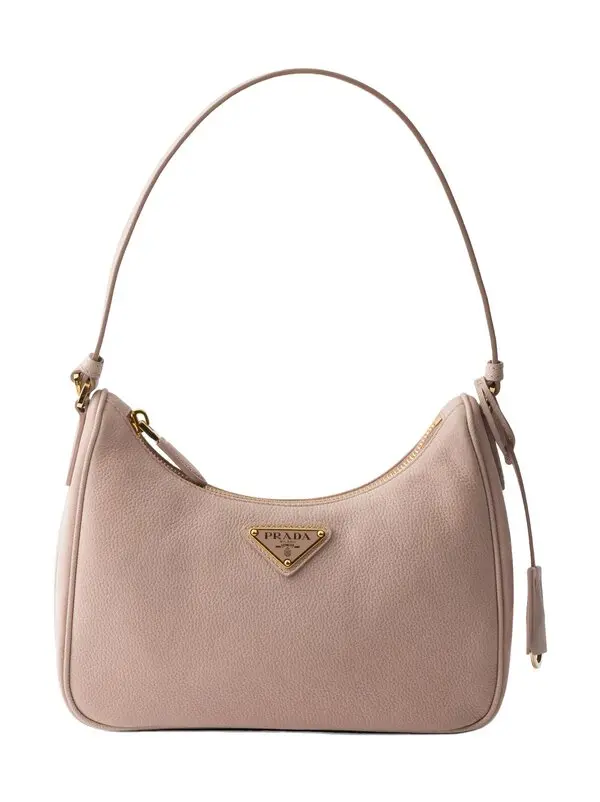 Prada Re-edition 2005 Nubuck And Saffiano Leather Mini-bag - Pink