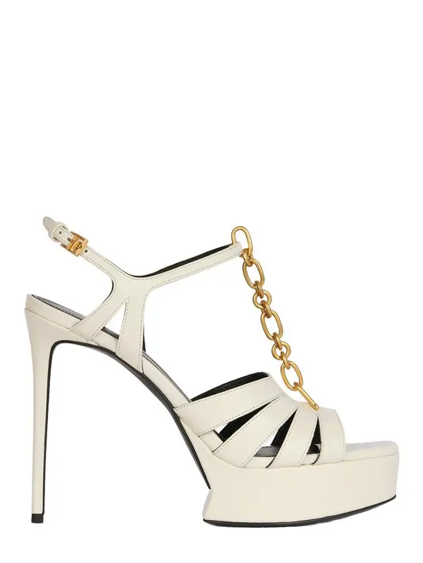 Balmain Sync Platform Sandals - White