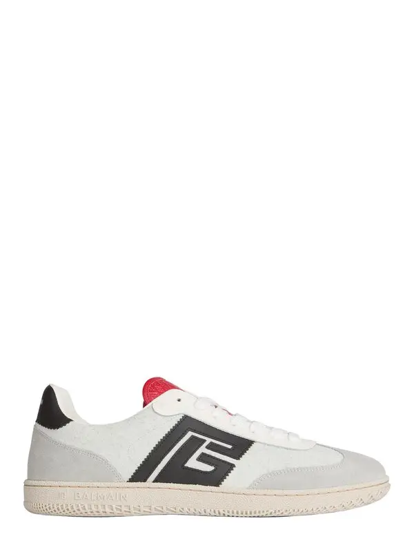 Balmain Swan Suede And Leather Trainers - Multicolor