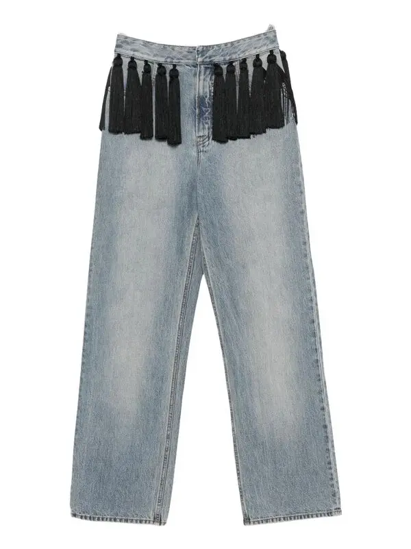 Alaïa Tassel Denim Jeans - Blue