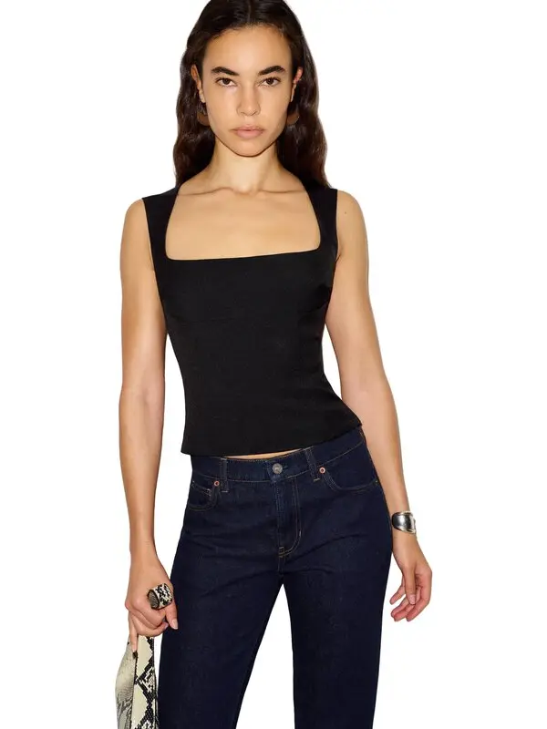 REFORMATION Tavish Top - Black