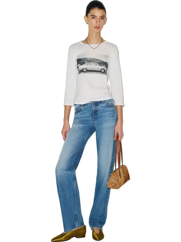 REFORMATION Noelle T-shirt - Ivory