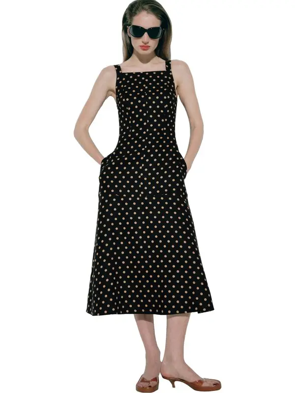REFORMATION Venice Linen Dress - Black