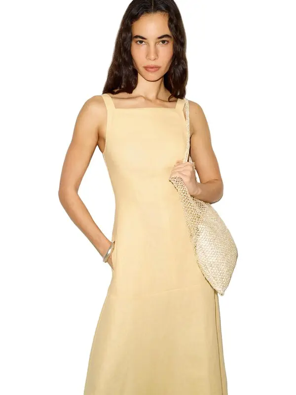 REFORMATION Venice Linen Dress - Yellow