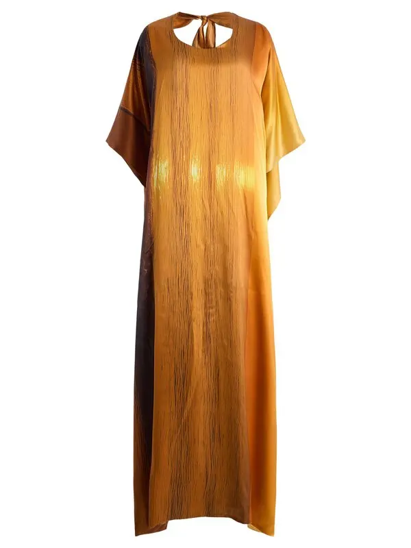 Marie Adam-Leenaerdt Landscape Silk Maxi Dress - Orange