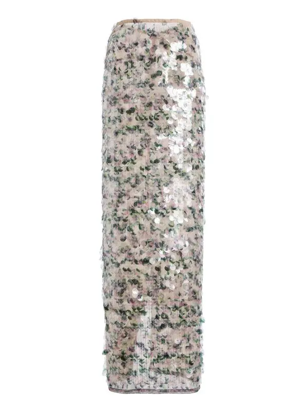 Paris Georgia Mermaid Sequined Maxi Skirt - Multi