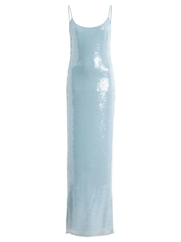 THE NEW ARRIVALS ILKYAZ OZEL Ilkyaz Ozel Exclusive Isis Maxi Dress - Light Blue