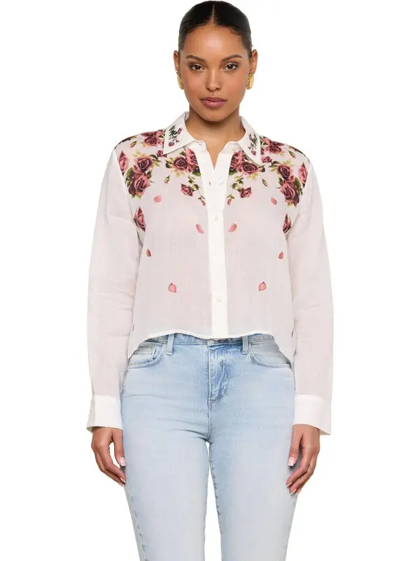 L'Agence Philomena Blouse Top - Pink Rose Placement