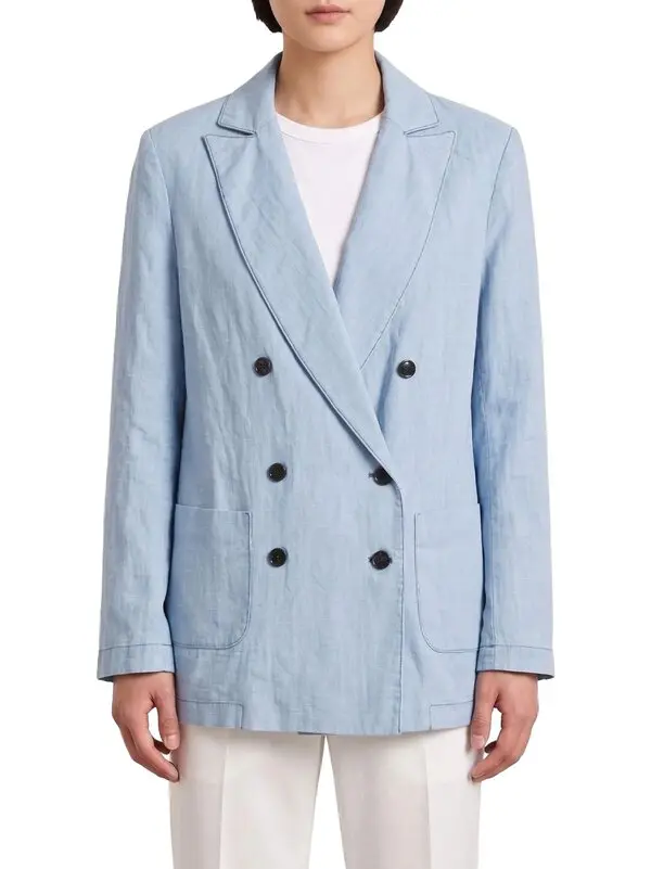 MYTHS Double Breasted Blazer - Blue