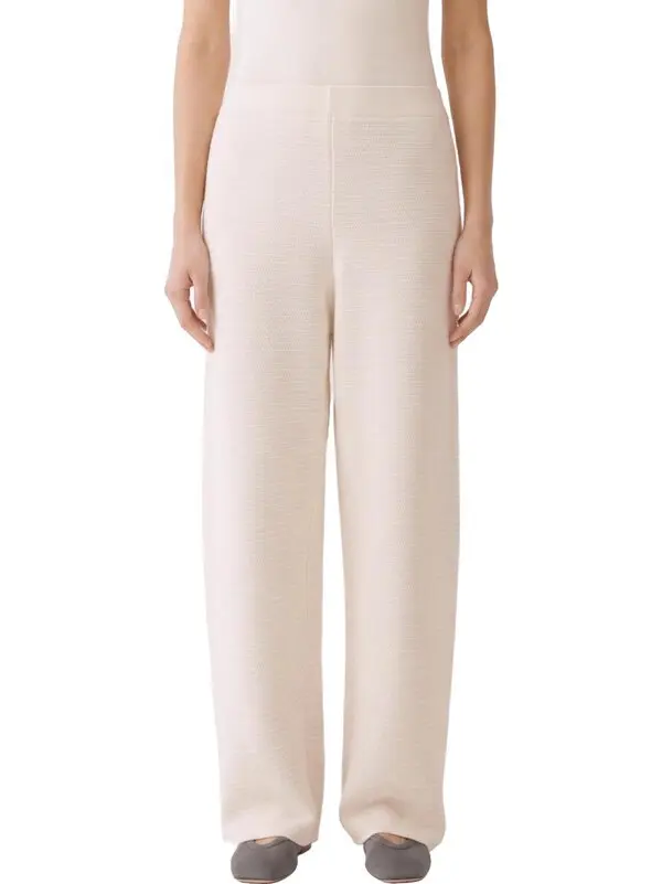 Fabiana Filippi Textured Wide Leg Trousers - Butter