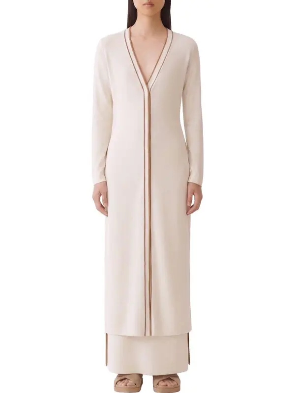 Fabiana Filippi Long Sleeve V-neck Cardigan - Butter