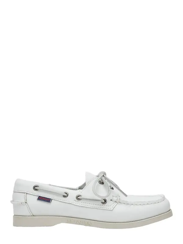 SEBAGO Leather Boat Loafers - White
