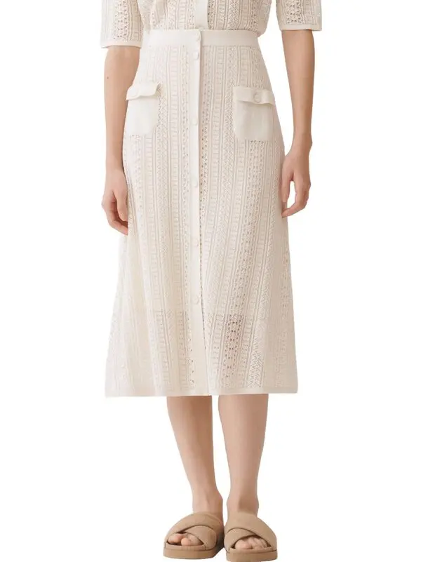 Fabiana Filippi Knitted Midi Skirt - Butter