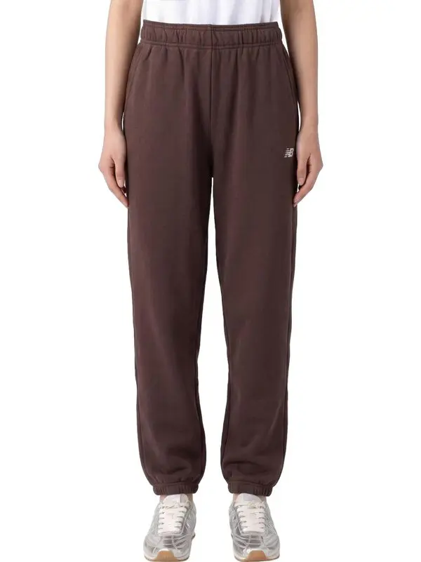 NEW BALANCE Logo Detail Joggers - Brown