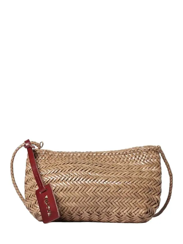 VIPERA Woven Crossbody Bag - Beige