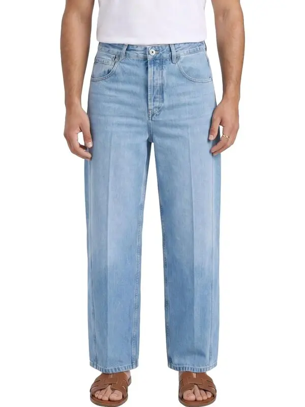 Jacquemus Cotton Denim Wide-leg Jeans - Blue