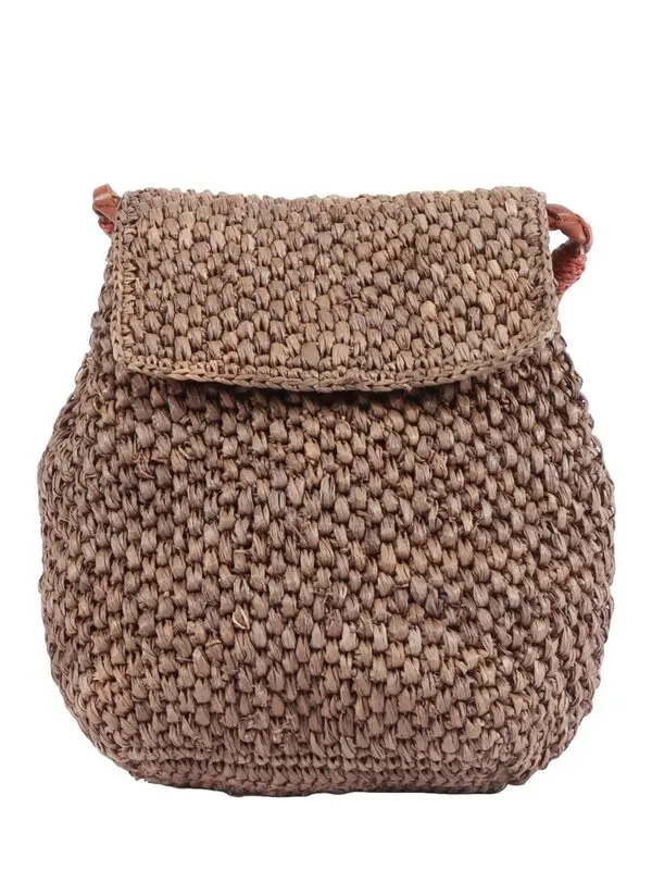 IBELIV Woven Crossbody Bag - Brown