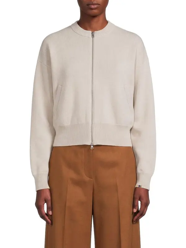 EXTREME CASHMERE X Zip-up Sweater - White