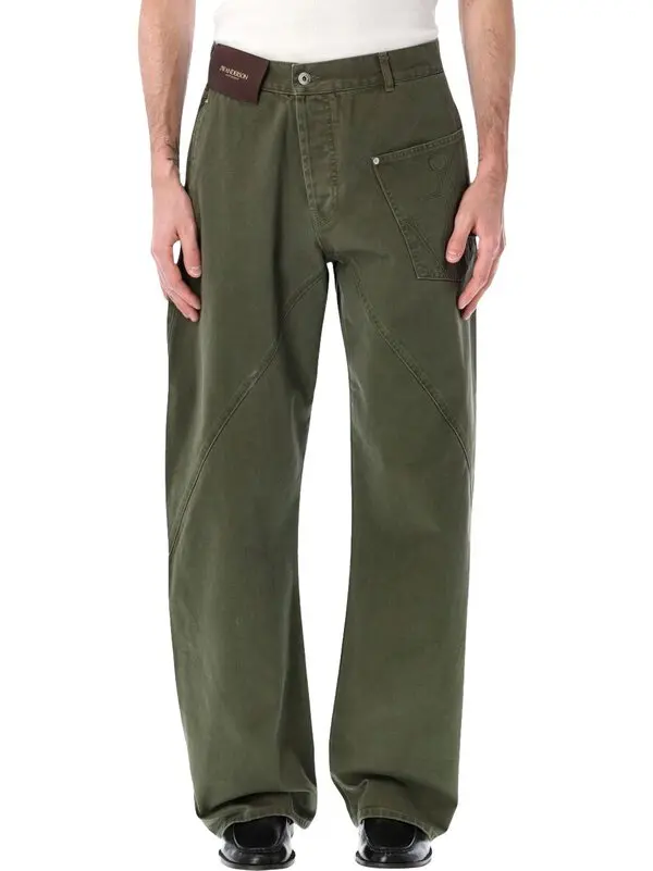 JW Anderson Wide Leg Jeans - Green