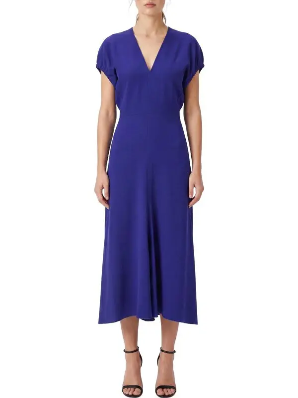 Victoria Beckham Cady Midi Dress - Blue