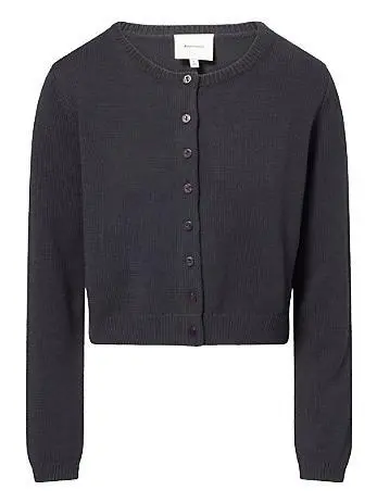 REFORMATION Clara Cotton Knitted Cardigan - Black