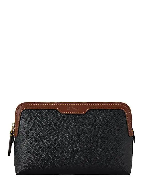 Mulberry Small Leather Pouch - Black-cognac