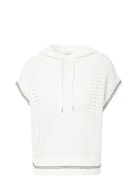 Varley Vittoria Cotton Knit Hoody - Snow White