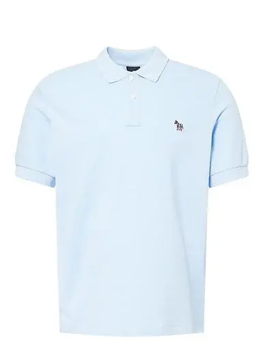 Paul Smith Zebra-embroidered Cotton-pique Polo Shirt Xxl - Light Blue
