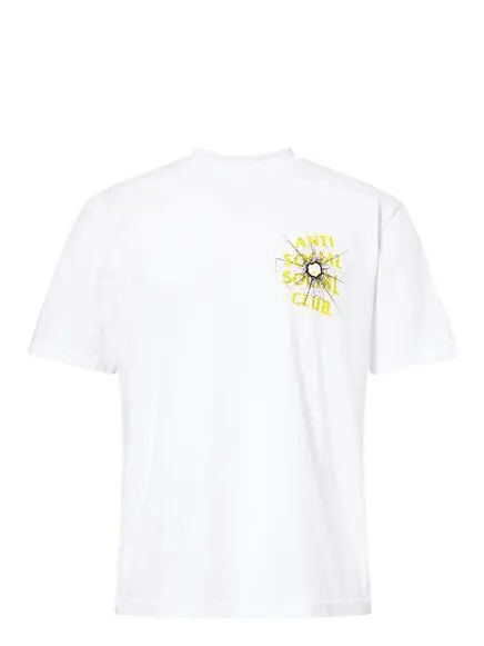 ANTI SOCIAL SOCIAL CLUB Printed Crewneck Cotton T-shirt - White