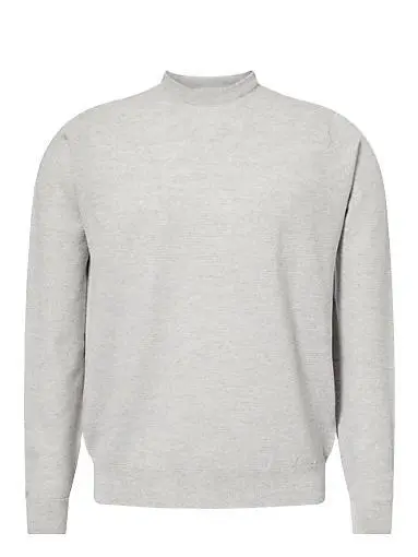 John Smedley 15singular Crewneck Merino-wool Jumper - Nimbus Grey