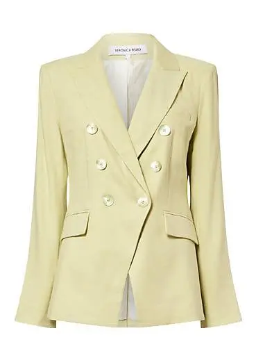 Veronica Beard Miller Dickey Peak-lapel Blazer - Pistachio