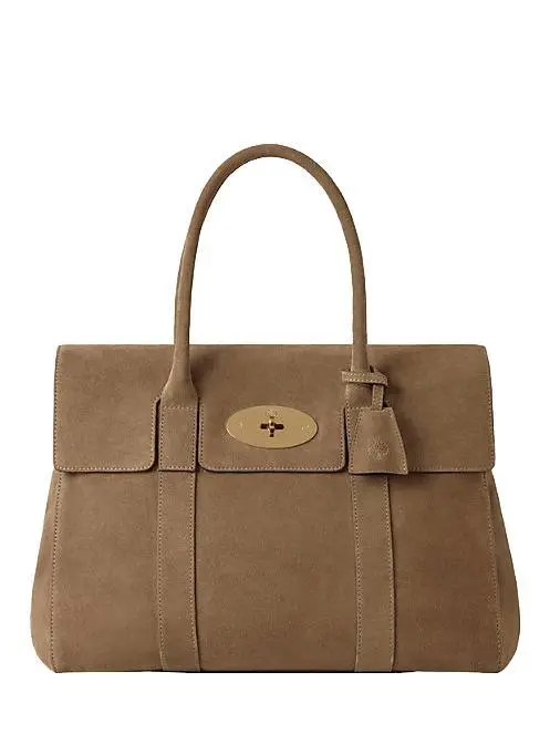 Mulberry Bayswater Heritage Suede Tote Bag - Salcombe Sand