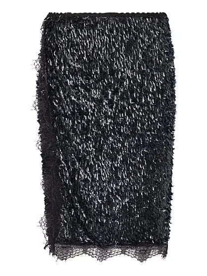 SIEDRES Bianca Sequin-embellished Knee-length Skirt - Black