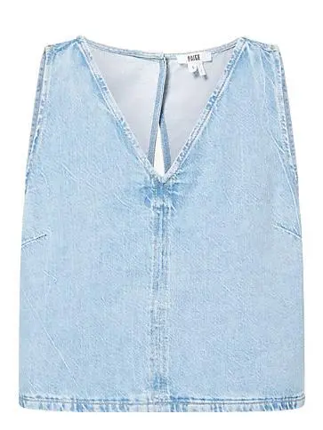 Paige Zola Cotton-blend Denim Top - Revolution