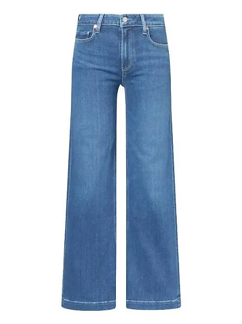 Paige Leenah High-rise Wide-leg Denim Jeans - Venetian Breeze