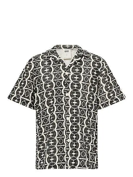 Oas Hypnotise Cuba Cotton-crochet Shirt - Black