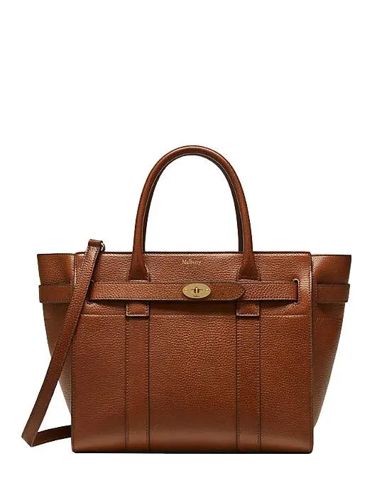Mulberry Small Zipped Bayswater Leather Tote Bag - Oak