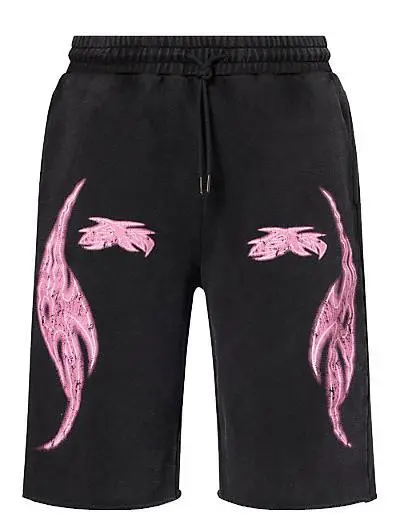 GODMADE Vivid Printed Cotton Shorts - Washed Black