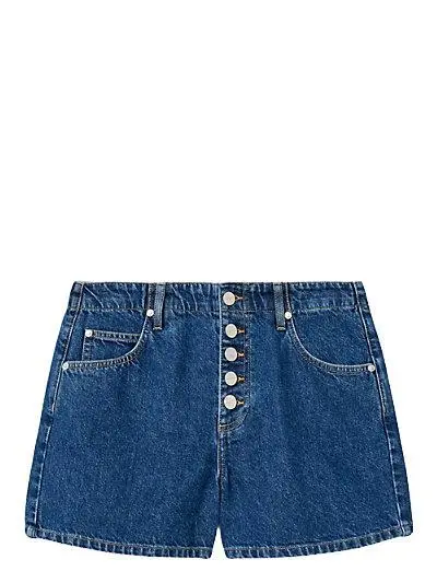 ALLSAINTS Tay Button-up Denim Shorts - Dark Indigo