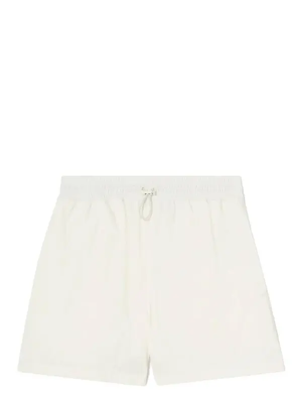 Burberry Stretch Nylon Shorts With Archive Check Taping - Seashell White