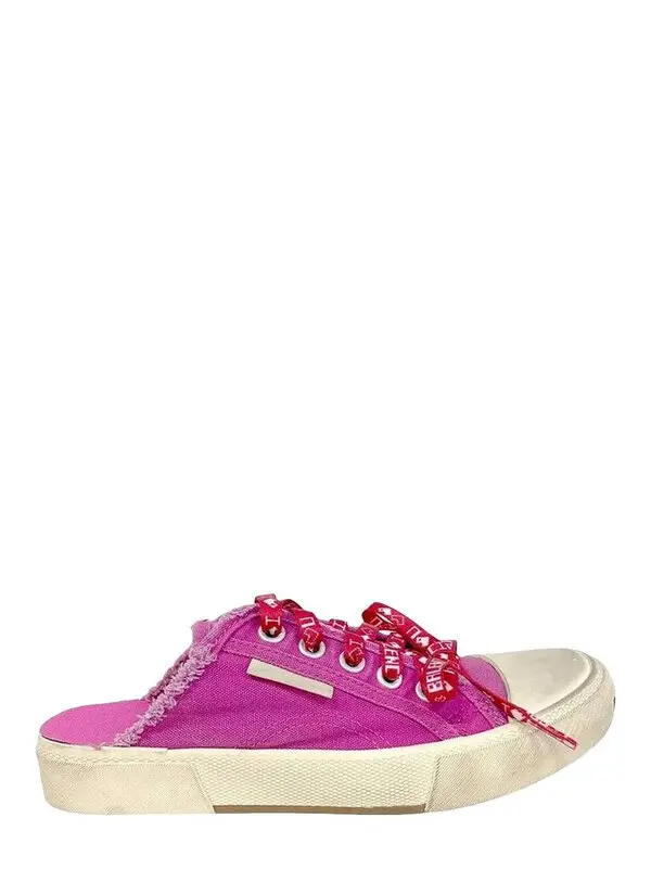 Balenciaga Paris Distressed Mule - Red