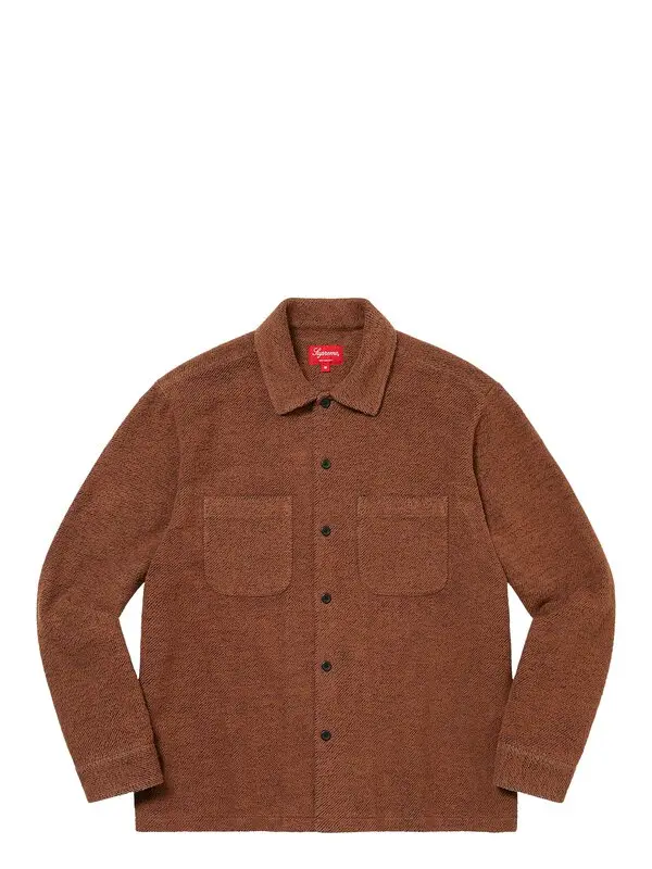 Supreme Brushed Flannel Twill Shirt - Brown
